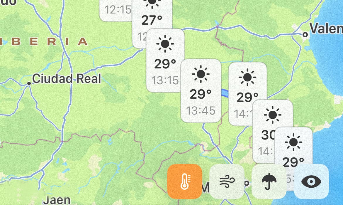 Una app que combina las rutas en coche y la predicción meteorológica ...